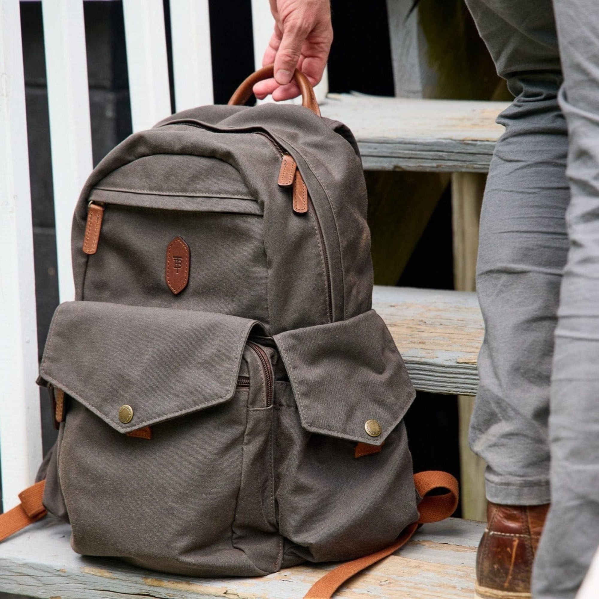 Weatherproof Waxed Canvas Backpack – Tom Beckbe